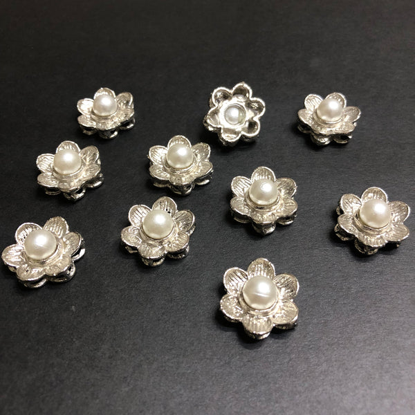 Lotus Off-white Pearl Silver Buttons – Carchop Need